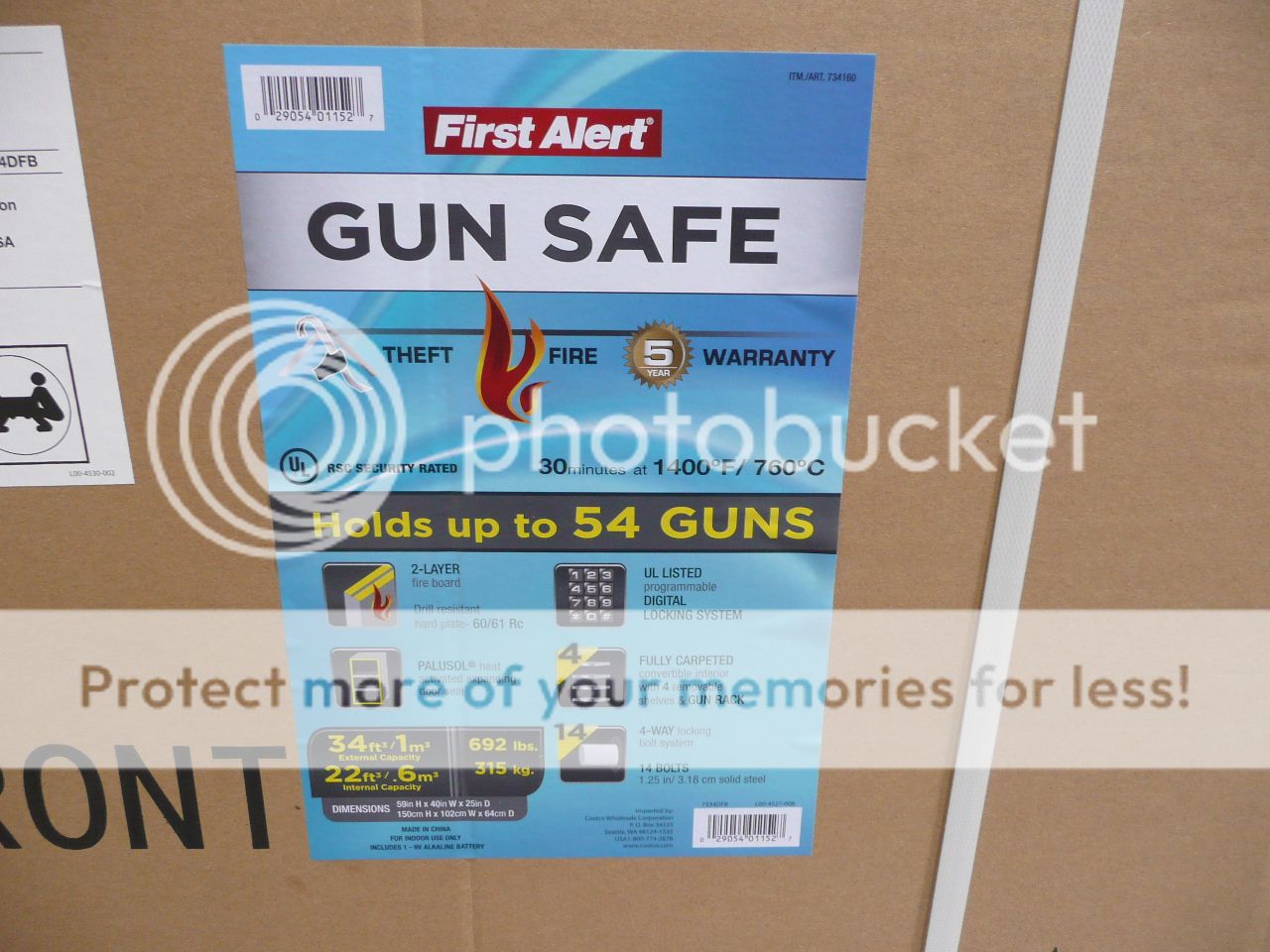 First Alert 54 gun safe at CostCo. - Calguns.net
