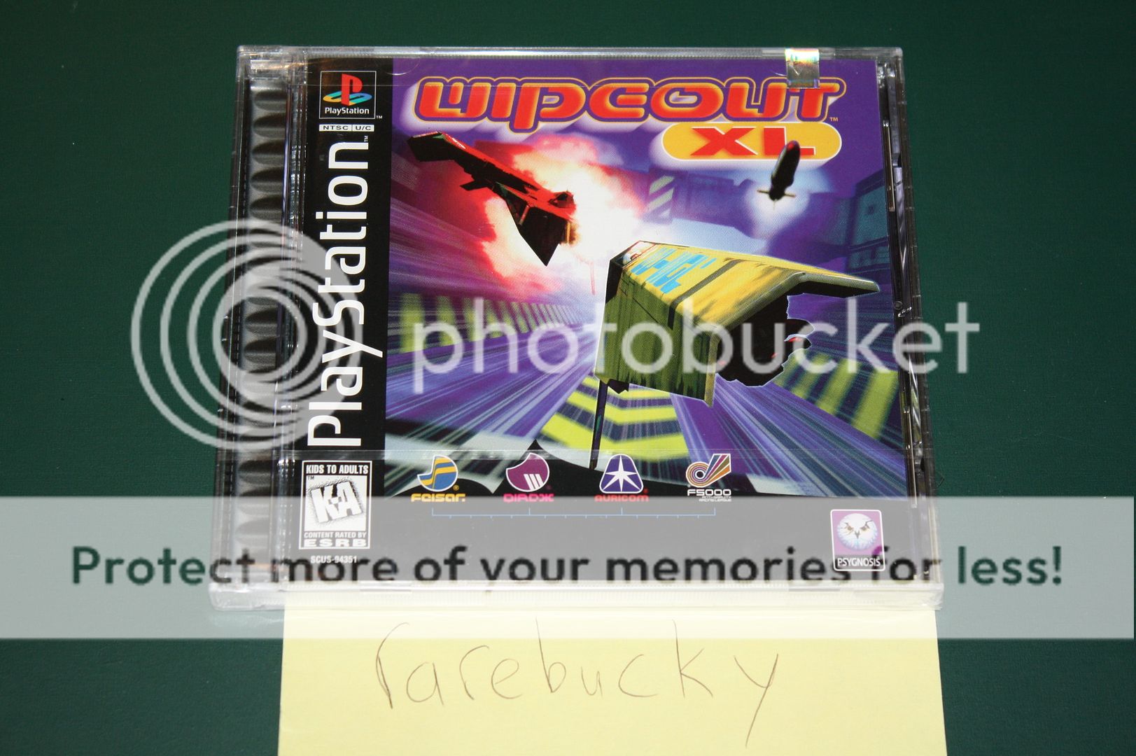Wipeout XL (PS1 PSX Playstation) NEW SEALED BLACK LABEL Y-FOLD W/UPC ...